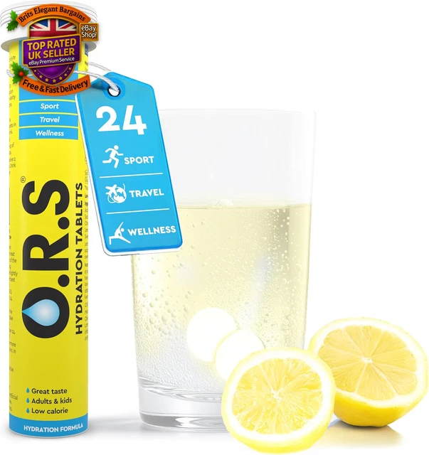HYDRATION TABLETS - Lemon Flavor, Electrolyte Replacement, Vegan ...