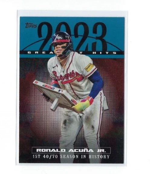 RONALD ACUNA JR. 2024 Topps Series 1 #23GH-5 2023's Greatest Hits BLEU ...