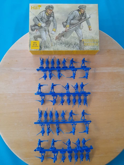 HÄT 1/72 PRUSSIAN RESERVE INFANTRY Napoleonic Waterloo figures set 8052 ...