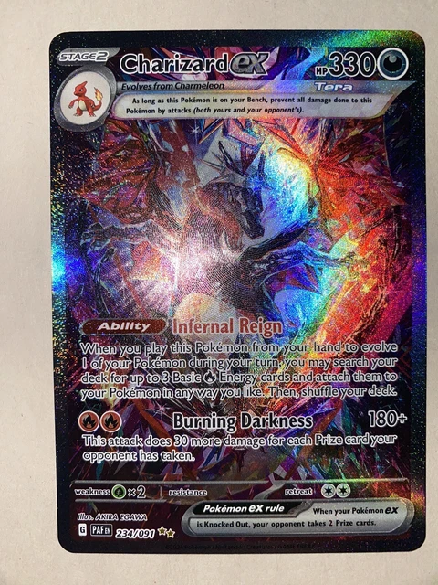 CHARIZARD EX 234/091 Special Illustration Rare - Pokemon Paldean Fates ...