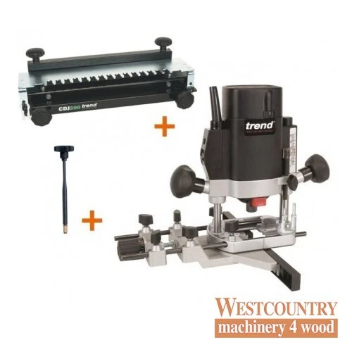 TREND T5EB 1/4& Plunge Router 240V + 300mm Dovetail Jig + FHA +3yr ...