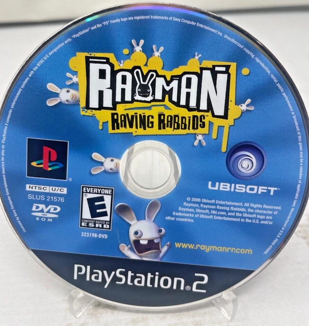 RAYMAN RAVING RABBIDS Playstation 2 PS2 2006 Disc Only No Tracking #B7 ...