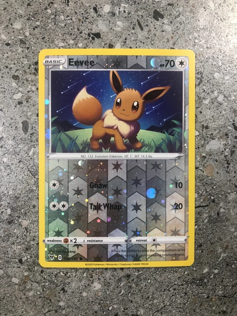 POKEMON TCG CARDS Eevee 130/185 Vivid Voltage Cosmos Reverse Holo Promo ...