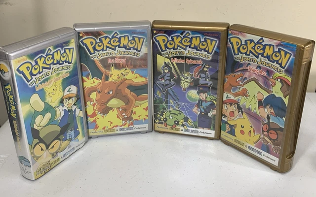 POKÉMON 4 VHS The Johto Journeys Movie Lot Featuring Gold & Silver ...