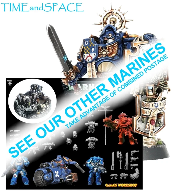 VINTAGE WARHAMMER 40K : SPACE MARINE w. MINIGUN : Games Workshop ...