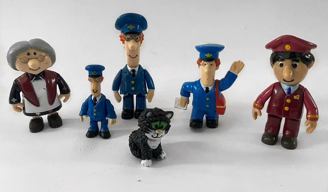 POSTMAN PAT FIGURE Bundle. Ajay Bains & Mrs Goggins & Jess Cat ...