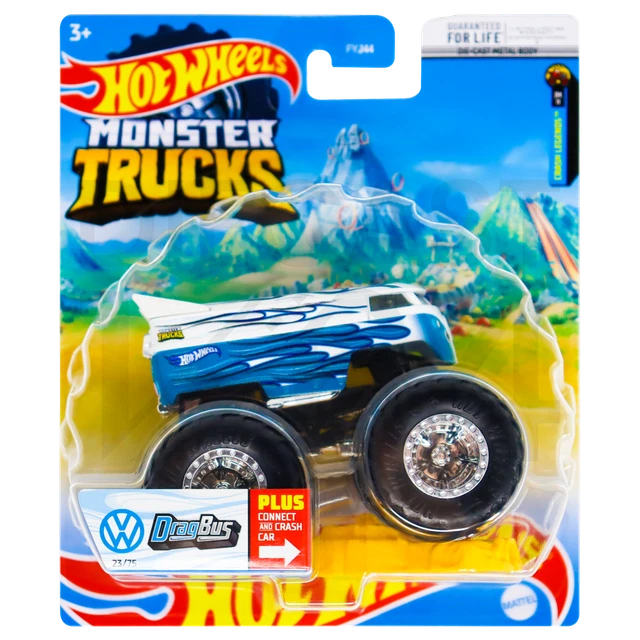 HOT WHEELS CRASH Legends Volkswagen Drag Bus Monster Truck EUR 12,30 ...