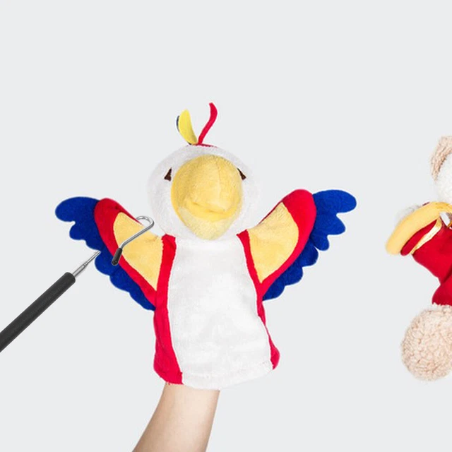 PROFESSIONAL HAND PUPPET Joystick Iron Plastic Parent-child Full Body ...