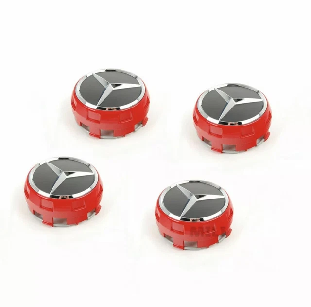 4 X LOGO Cache Moyeu Jante Centre De Roue MERCEDES Benz AMG 75mm ...