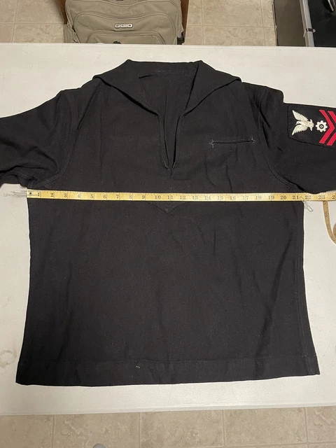 WWII U.S. NAVY Enlisted Man’s Blue Wool Working Middy. £7.84 - PicClick UK