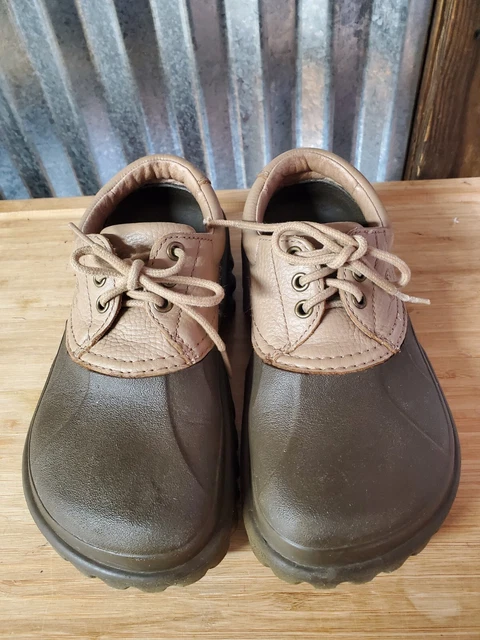 CROCS AXLE ALL Terrain Islander Leather Lace Up Duck Shoes Mens 6 Women ...