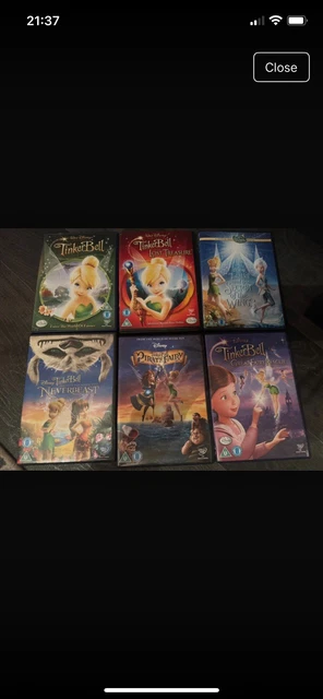 WALT DISNEY TINKER Bell (6 DVD) Bundle Complete TinkerBell Collection ...
