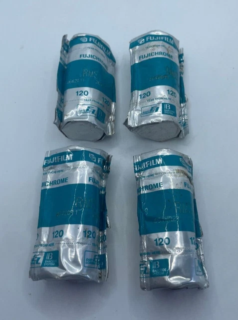 LOT DE 4 Pellicules Fujifilm Fujichrome Rms 120 Perimees Expired 2002 ...