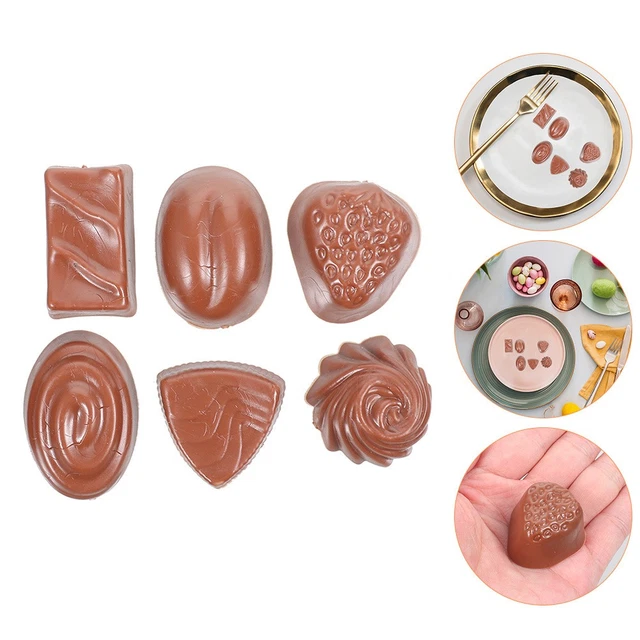 6 PCS CHOCOLATE Prop Model Child Fake Artificial Food for Display $17. ...