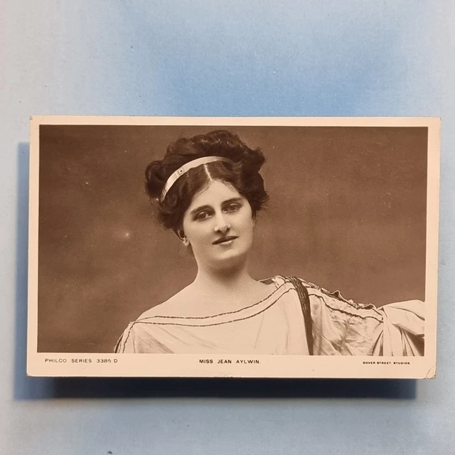 EDWARDIAN ACTRESS POSTCARD 1907 Real Photo Miss Jean Aylwin Greek Gown Pose £7.95 - PicClick UK