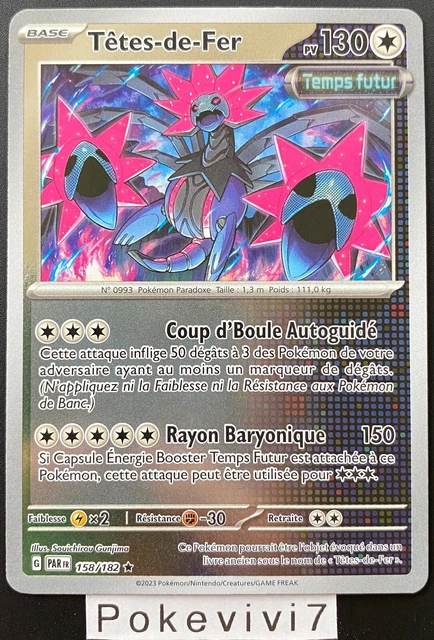 CARTE POKEMON TÊTES-DE-FER 158/182 HOLO REVERSE EV4 PAR FR NEUF EUR 3 ...
