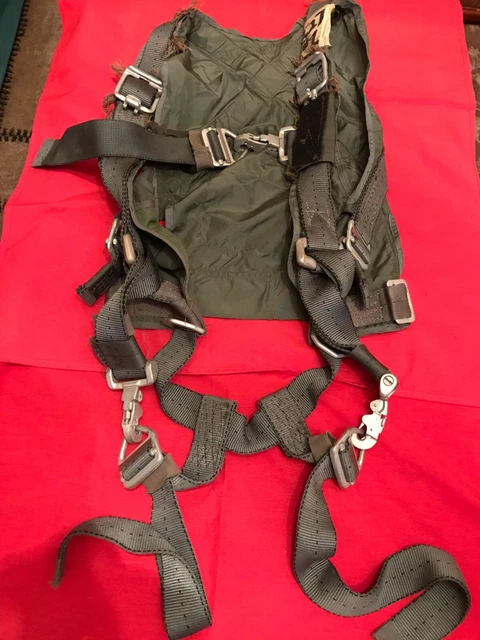 USAF F-16 Fighter Jet Type Pilot Parachute Harness Type PCU-17/P £200. ...