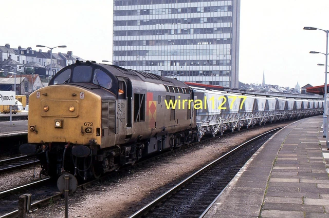 6X4 COLOUR RAILWAY photograph Class 37 37673 at Plymouth 05.07.91 £1.00 ...