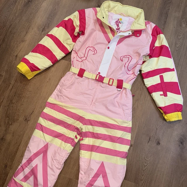 TIPSY ELVES SKI Suit One Piece Snowsuit Snow Bib Natty Light Flamingo ...