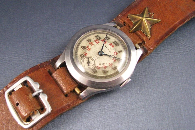 VINTAGE SEIKO SEIKOSHA WW2 Era Japanese Military Stainless Steel Mens ...