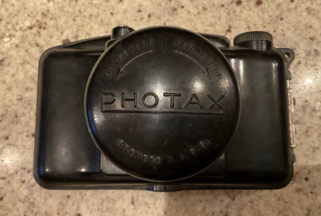 ANCIEN APPAREIL PHOTO argentique en Bakélite PHOTAX III avec cache ...