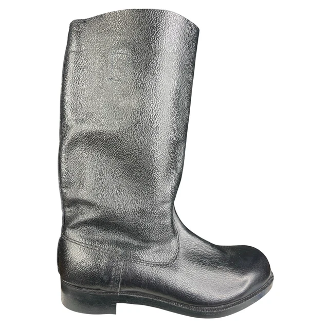 VINTAGE 80’S NVA Men’s German Officer Black Leather Jack Boots Size 29 ...