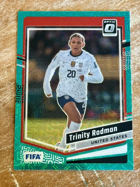 TRINITY RODMAN 2023-24 Donruss Optic Soccer Teal Mojo /49 Stati Uniti ...