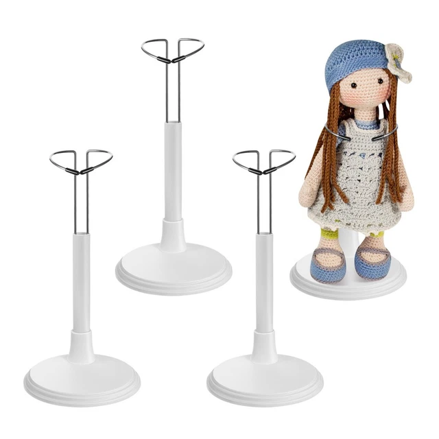 4 PCS IRON Frame Stuffed Animal Display Stand Plastic Doll Figure ...