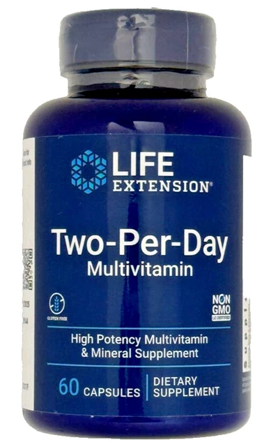 LIFE EXTENSION TWO-PER-DAY Multivitamin | High Potency Multivitamin ...