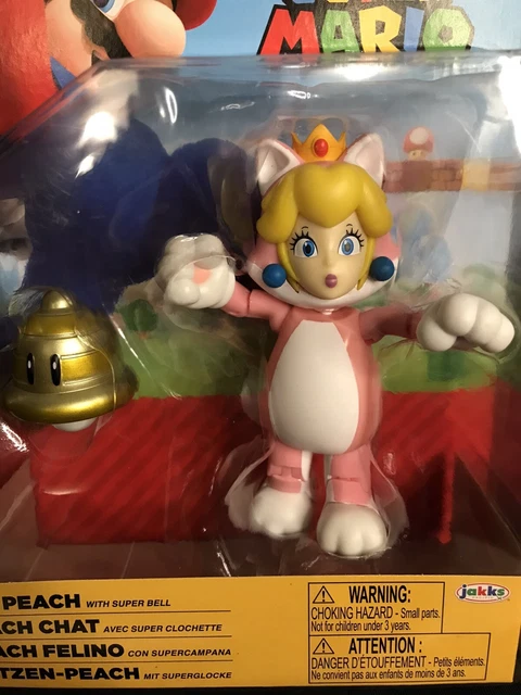 JAKKS SUPER MARIO 4" Cat Princess Peach Figure World of Nintendo EUR 20 ...