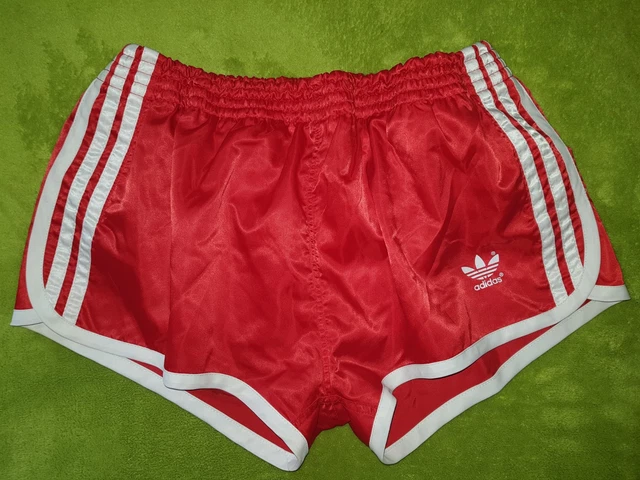 ADIDAS VINTAGE SPRINTER Shorts Glanz Shiny Nylon Mit Innenslip D8 ROT ...