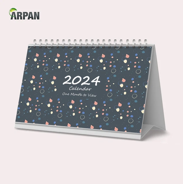 2024 MONTH-TO-VIEW STAND Alone Desk Office,Table Calendar,Academic £8. ...