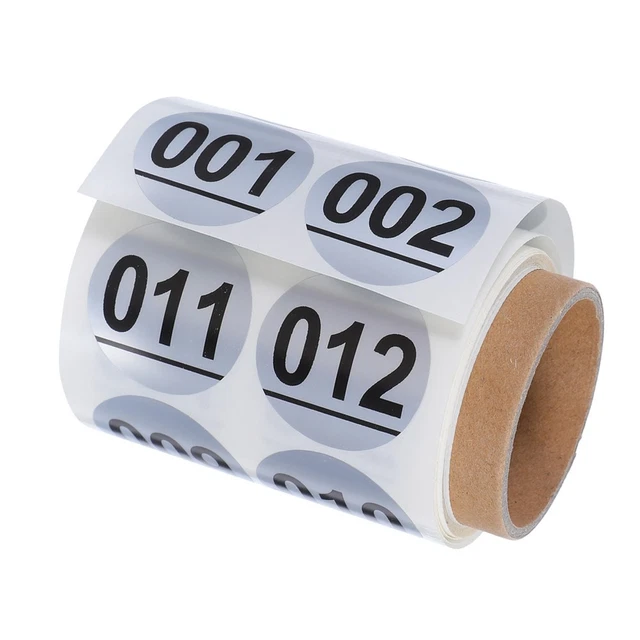 CONSECUTIVE NUMBER STICKERS Classification Inventory Organizing Labels ...