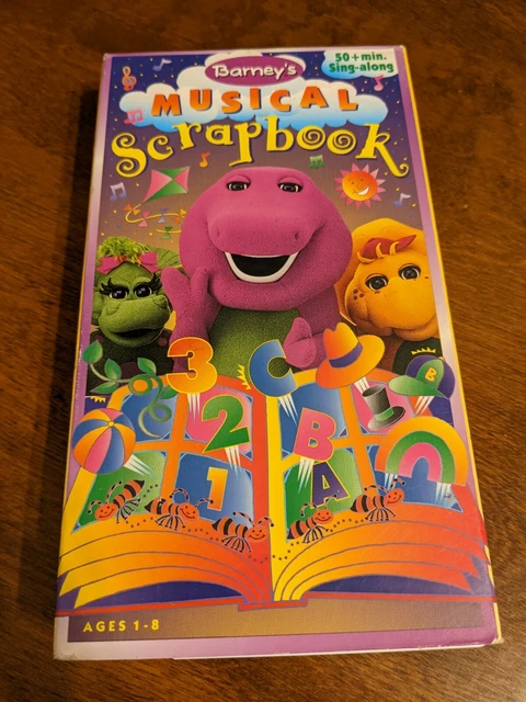 BARNEY’S MUSICAL SCRAPBOOK VHS Video Tape RARE! Sing-Along Songs VTG ...
