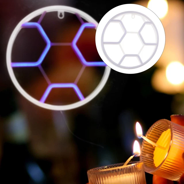 DECORATIVE LED SIGN Football Shape Neon Light Sign Wall Hanging ...