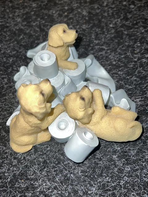 REGENCY FINE ARTS Figurine Labrador Pups Toilet Roll - Andrex Style £8. ...