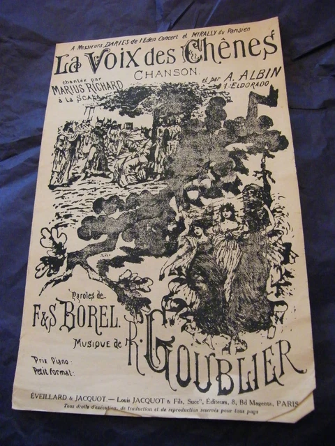 & SPARTITO LA Voix Oaks Marius Richard Albin Goublier 1946 Music Sheet ...
