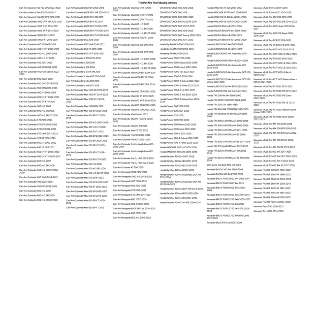 TUSK TRILOBITE HD 8-Ply Tire 25x10-12 For POLARIS RANGER CREW Diesel ...