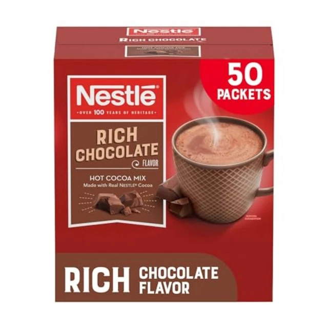 NESTLE HOT CHOCOLATE Packets, Hot Cocoa Mix, Rich Chocolate Flavor ...
