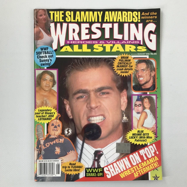 WRESTLING ALL-STARS HEROES & Villains August 1996 Cover: Shawn Michaels ...