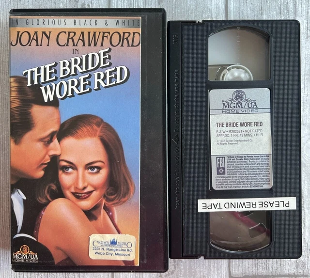 THE BRIDE WORE Red VHS Joan Crawford Franchot Tone Robert Young Billie ...