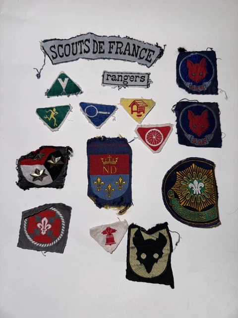 LOT DE 15 anciens insignes écussons de scouts de France ou boy scout ...