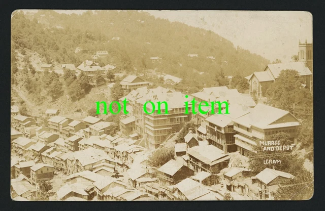 MURREE AND DEPOT - PAKISTAN Early RP Postcard BRITISH INDIA Indian Raj ...
