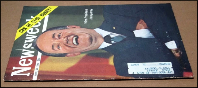 4/29/1968 NEWSWEEK MAGAZINE Veep Hubert Humphrey Robert Kennedy RFK ...