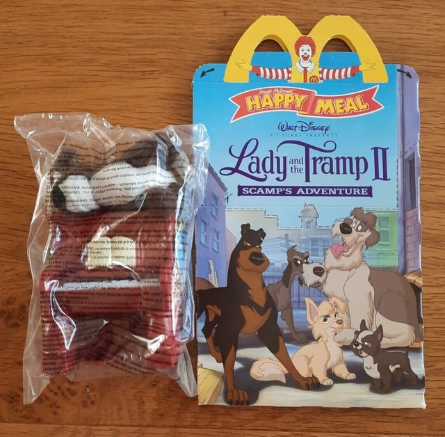 MCDONALDS HAPPY MEAL Disney Lady and the Tramp 2 Toy & Box Sealed 2001 ...