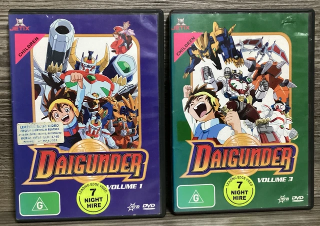 JETIX DAIGUNDER VOL 1 Vol 3 Anime DVD Lot PAL G R4 Robot Battle Ex ...