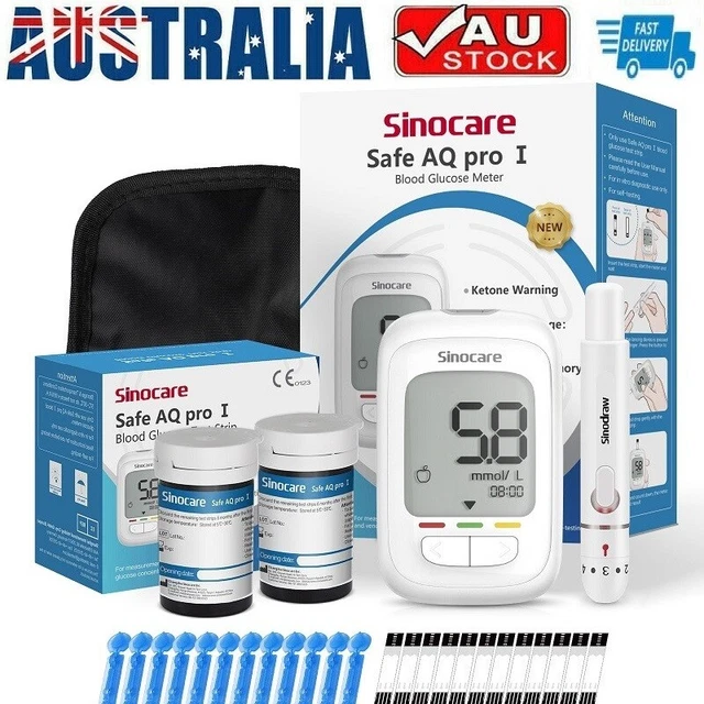 AQ-PRO BLOOD GLUCOSE Monitor 50 Kit or 50 Test Strips Diabetes Test Kit ...