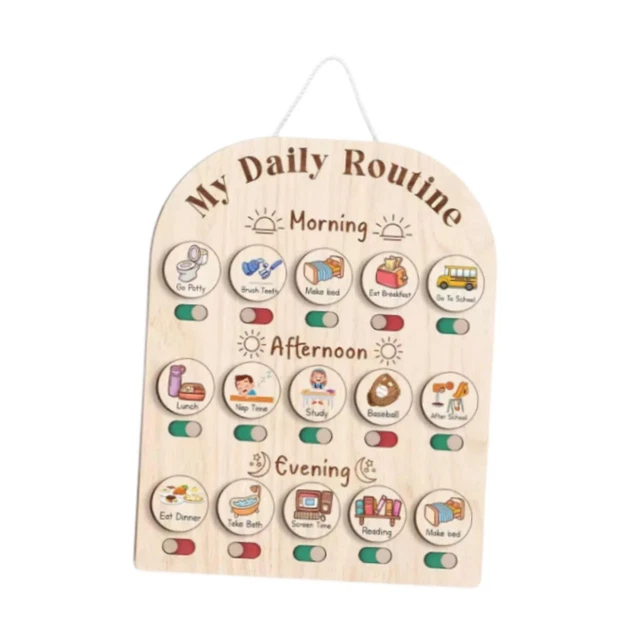 DAILY ROUTINE CHART for Kids Schedule Board Easy to Read Visual ...