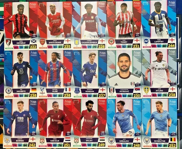 PANINI ADRENALYN XL Premier League 2023 2022/23 # 10 to 243 base cards ...
