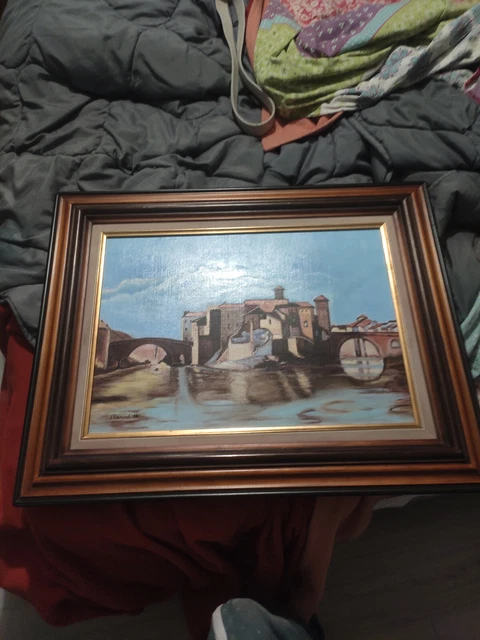 J RENARD ANCIEN tableau huile sur toile signé j renard daté 92 decor marine EUR 29,00 - PicClick FR